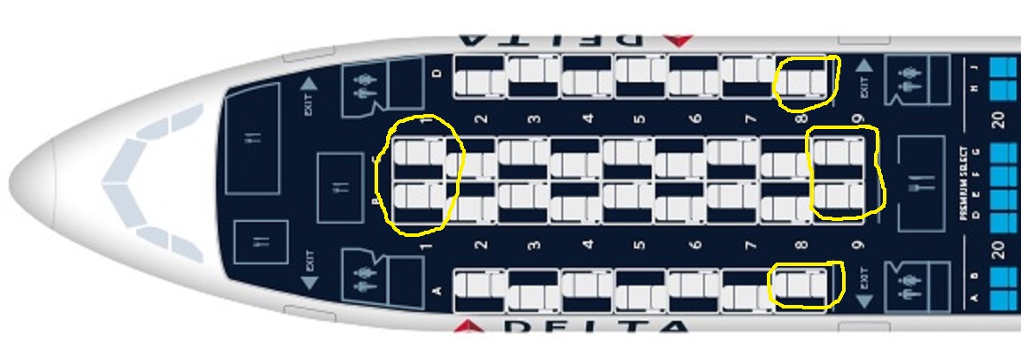 Where to sit on the Delta A350 - Wandering Aramean