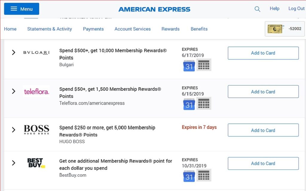 Introducing AmEx Offers Reminders - Wandering Aramean
